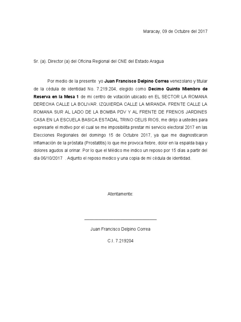 Carta Motivo Al Cne 2 | PDF