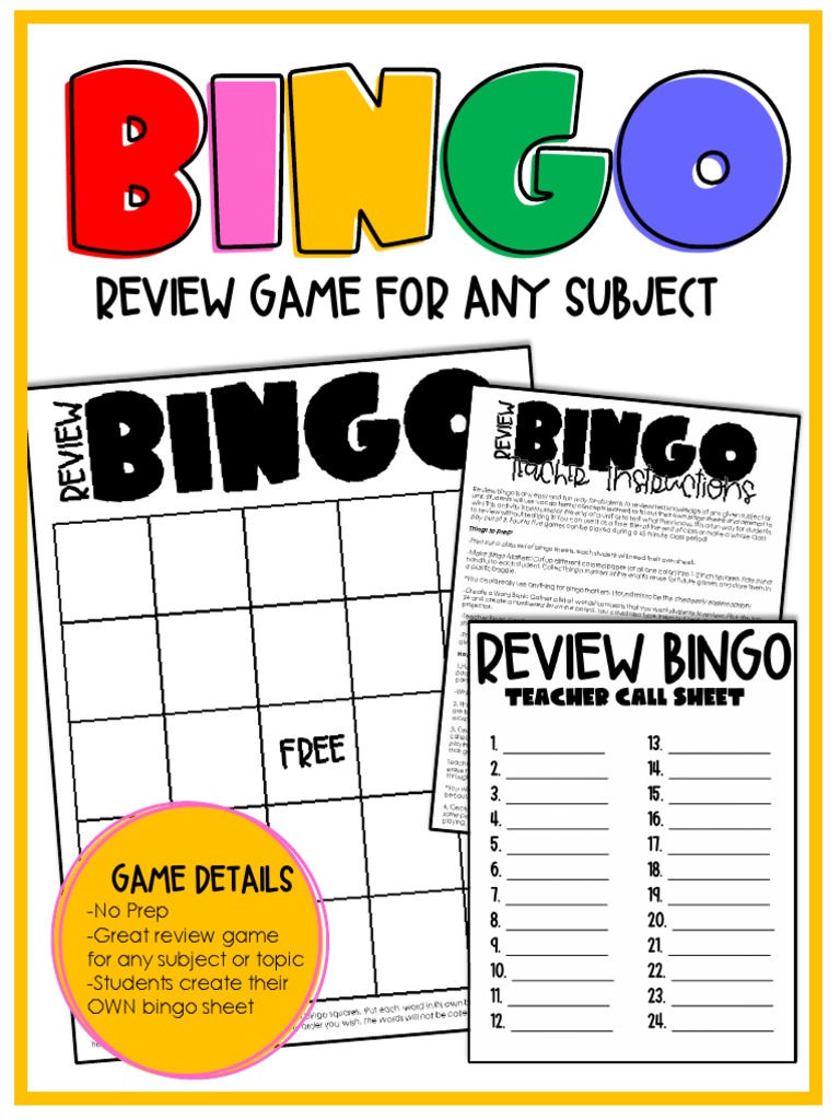 Review Game For Any Subject | PDF