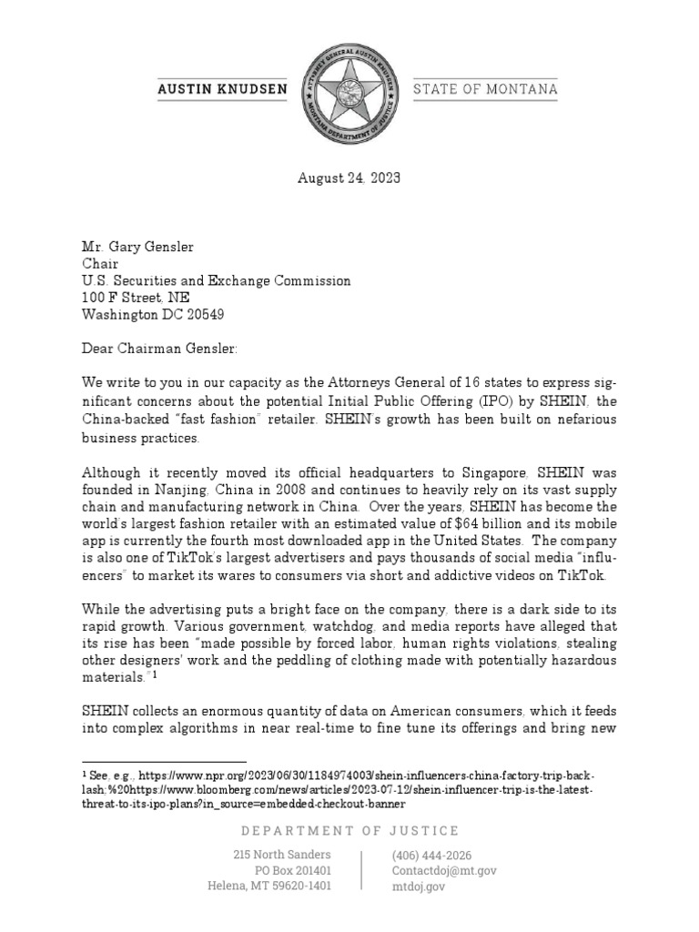 'Nefarious' Attorneys General Say Popular Clothes Website SHEIN May Be ...