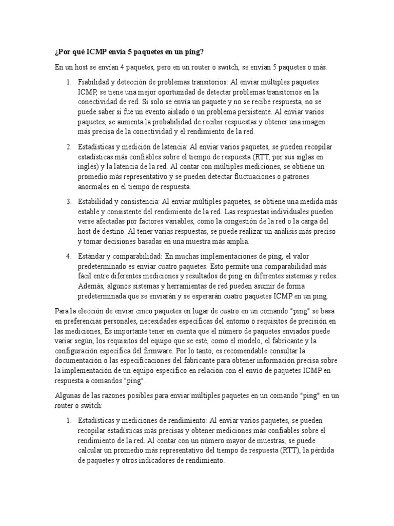 Envio de Paquetes ICMP | PDF | Ingeniería Informática | Ciencias de la ...
