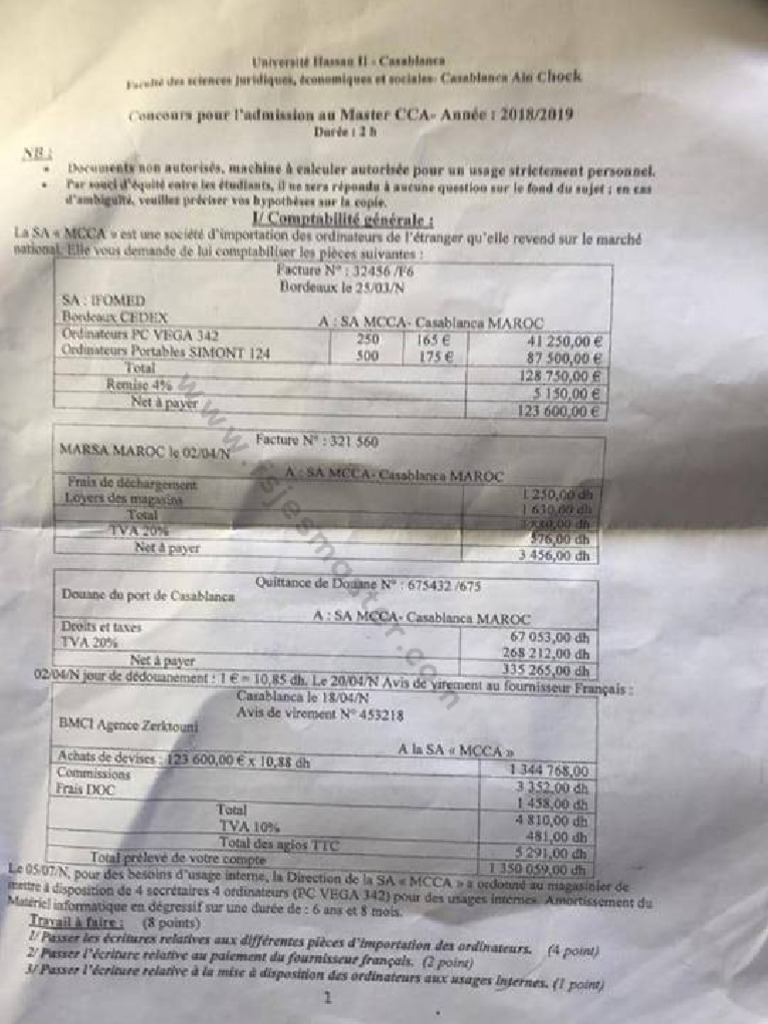 CCA Ain Chock 2018-2019 | PDF