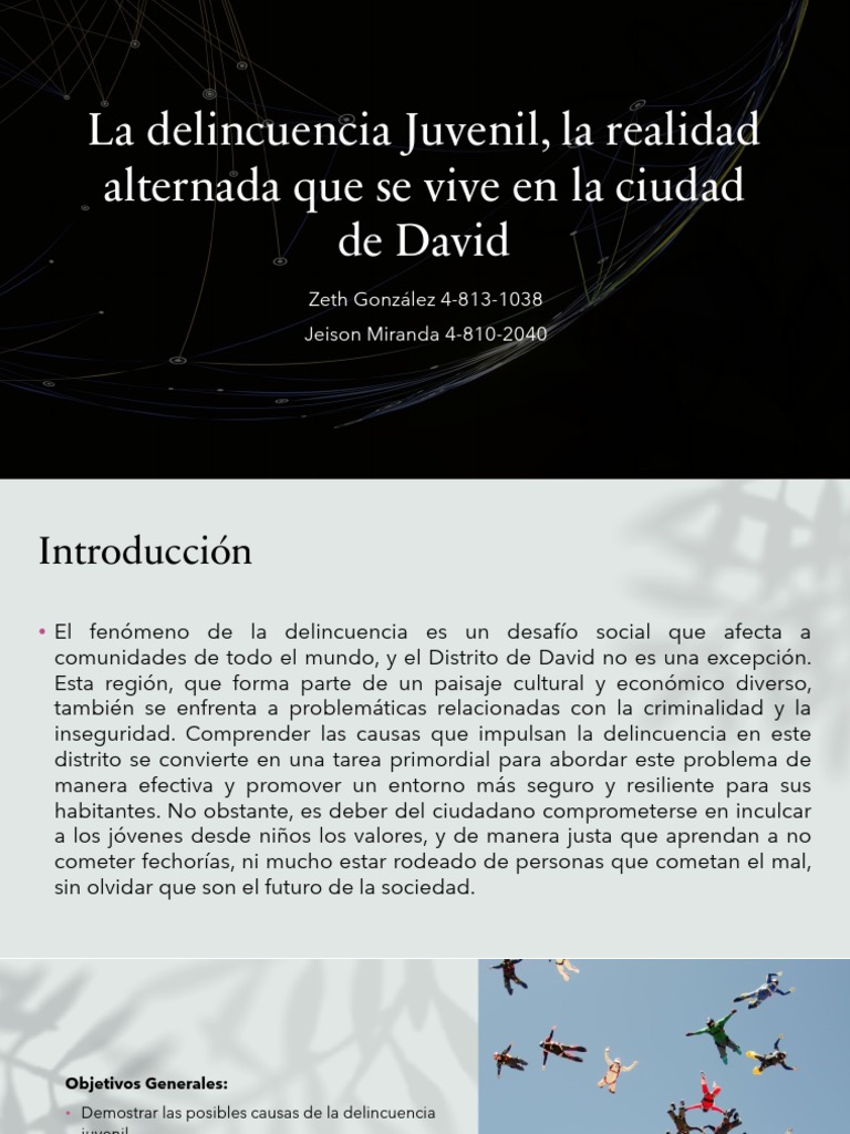 La Delincuencia Juvenil - Jeison, Zeth | PDF