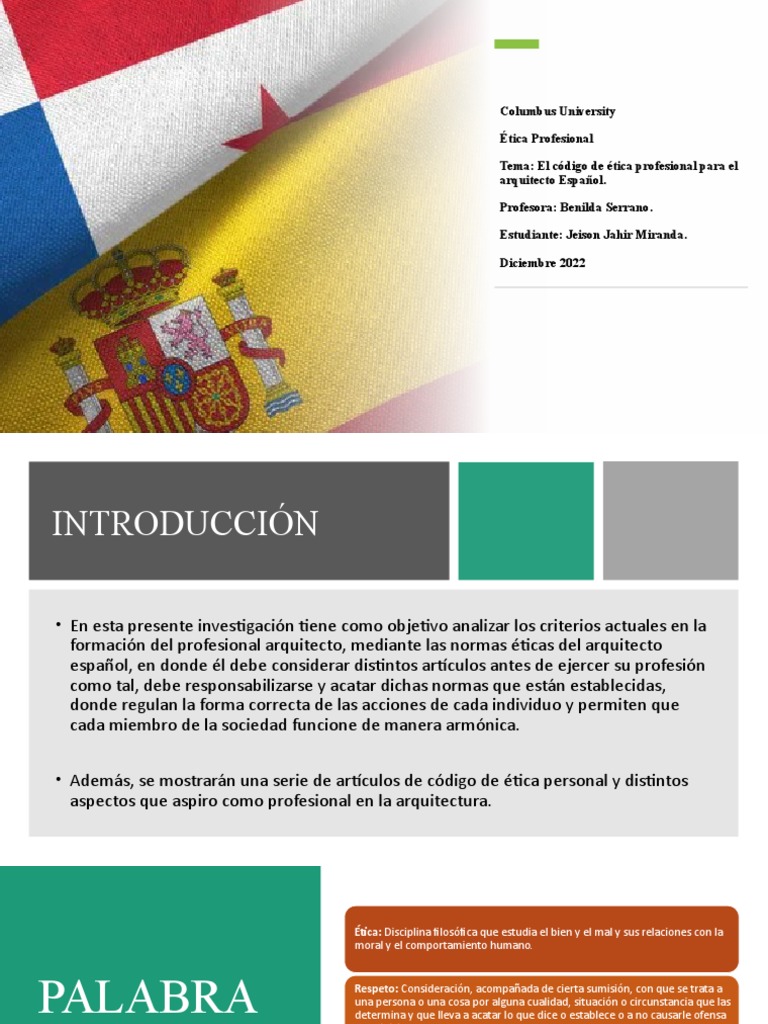 Código de Ética del Arquitecto Español | PDF | Calidad (comercial ...