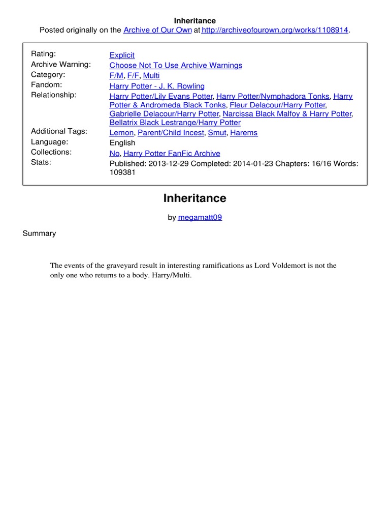 Inheritance | PDF | Harry Potter