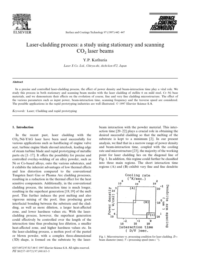 Laser Cladding Process A Study Using Stationary and Scanning | Download Free PDF | Laser ...