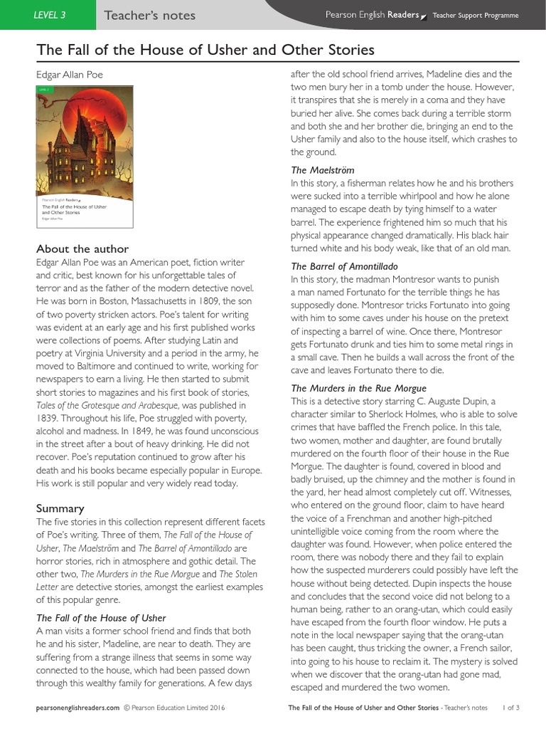 The Fall of The House of Usher and Other Stories Teachers | PDF | C ...