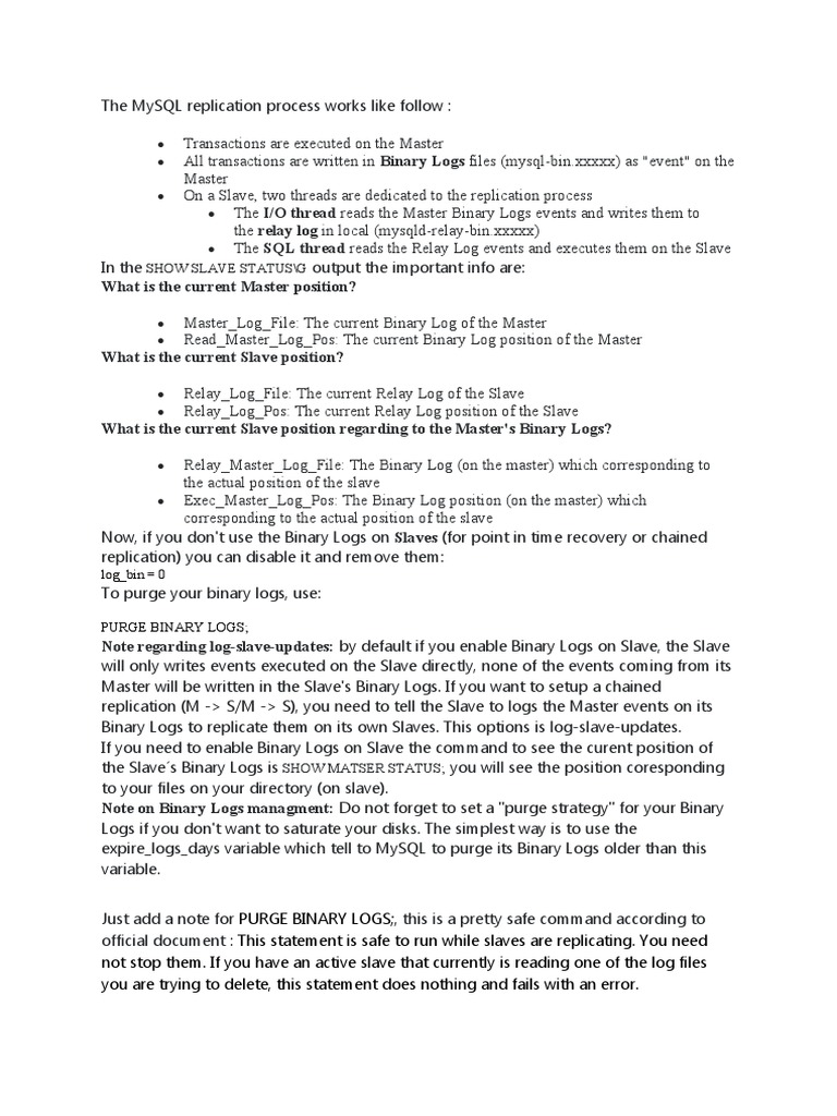 Mysql Slave Status Pdf Replication Computing Computer File 