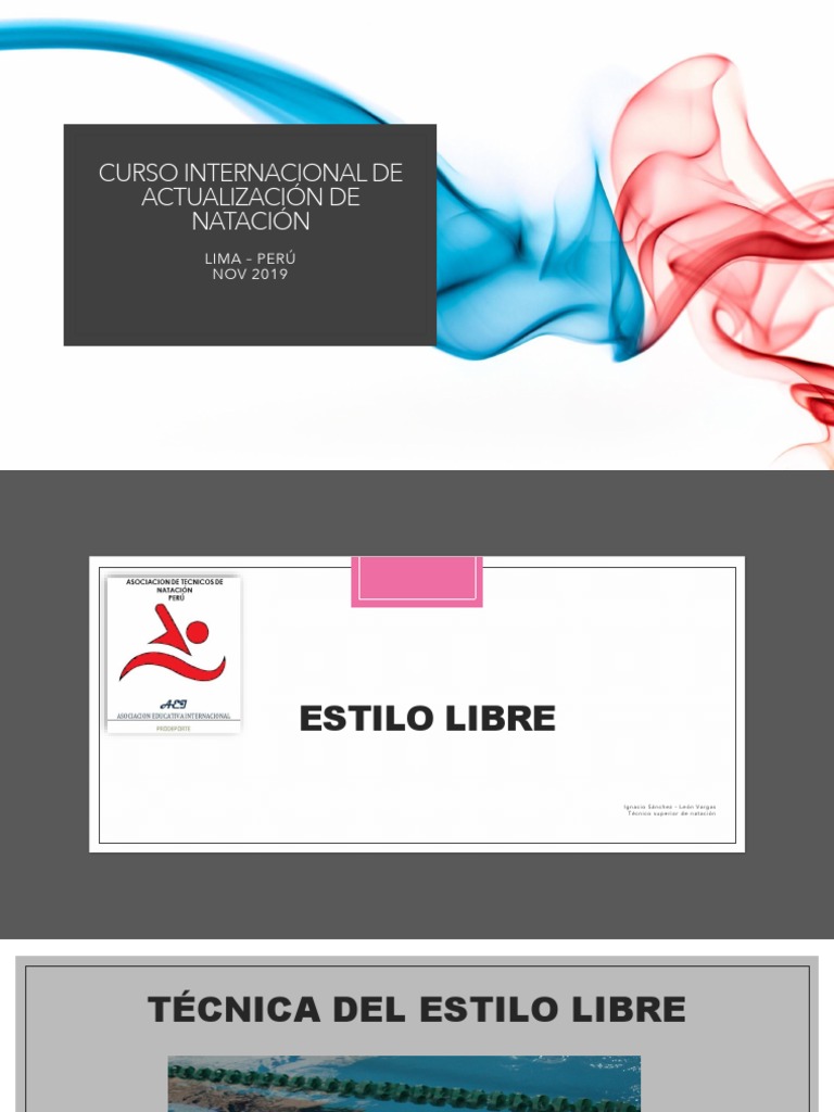 Presentación 01 - NATACIÓN - Técnica Del Estilo Libre | PDF