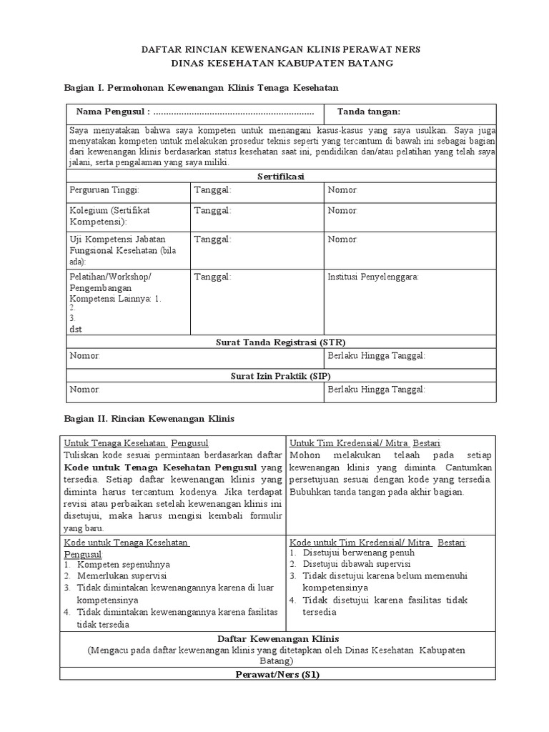 KREDENSIAL PERAWAT Ners | PDF