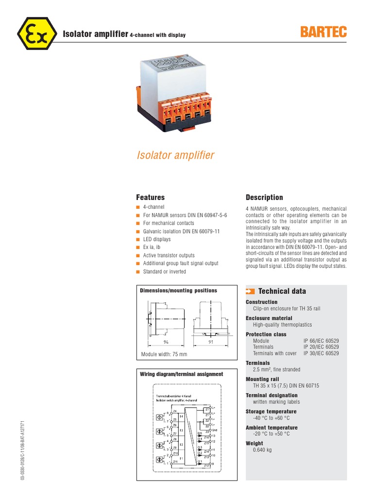 Isolator Amplifier 07-7311-97MT BA22 | PDF | Amplifier | Transistor