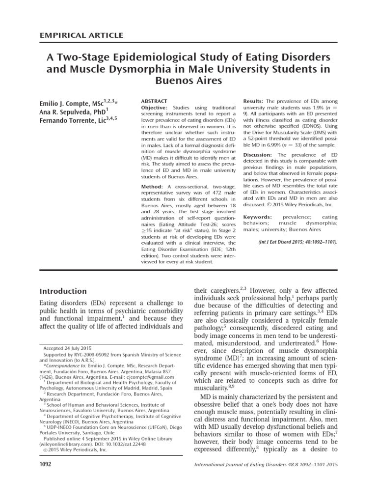Compte Et Al 2015, A Two-Stage Epidemiological Study of Eating ...