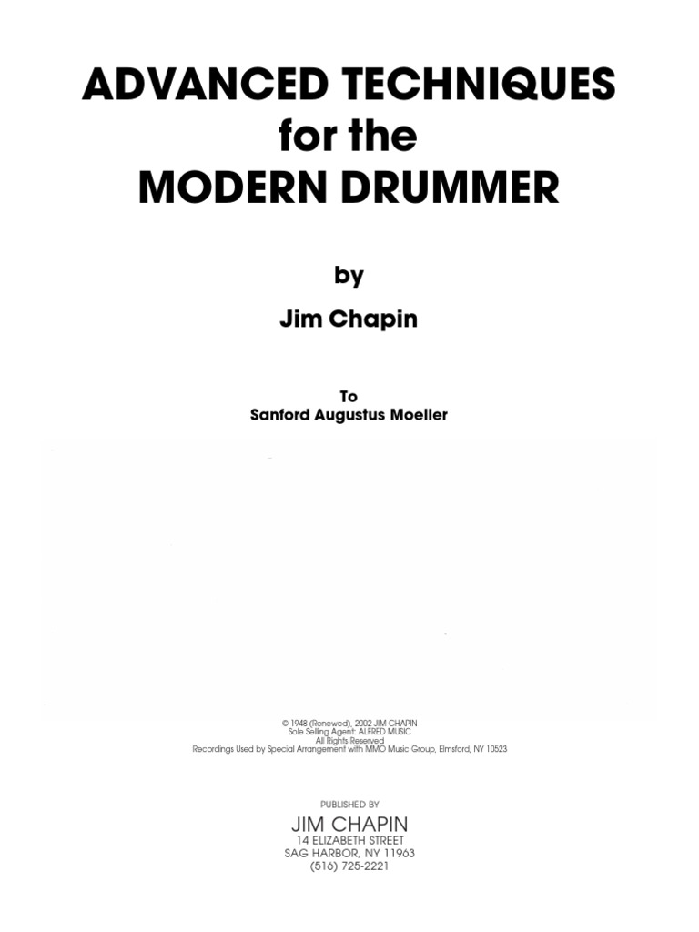 Chapin - Advanced Tech For Modern Drummer - SAMPLE | PDF