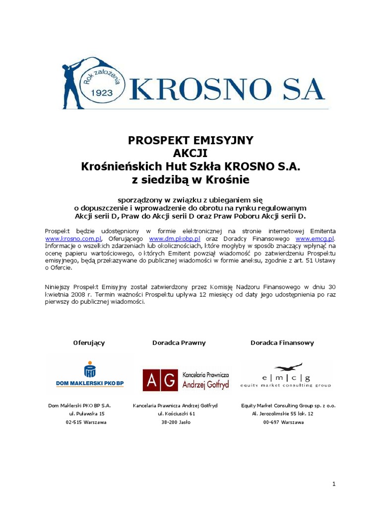 Krosno Prospekt | PDF