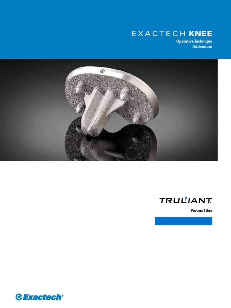 712 35 35 Rev C Knee Truliant Porous Tibia Operative Technique | PDF ...