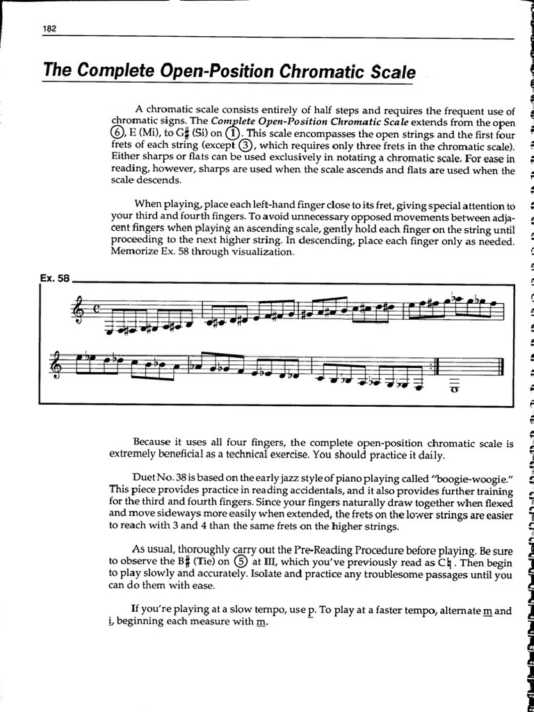 Chromatic Scale Open Position - Aaron Shearer | PDF