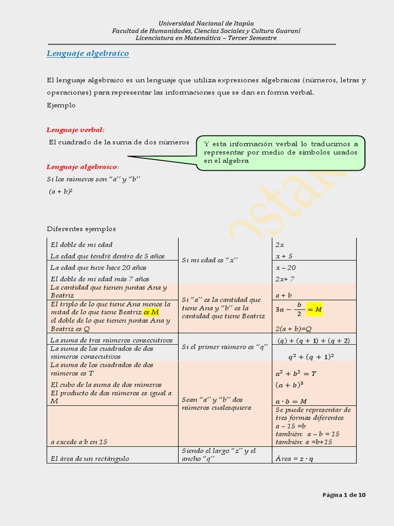 NUEVO Lenguaje Algebraico, Problemas de Ecuaciones Con Respuesta | PDF | Ecuaciones | Álgebra