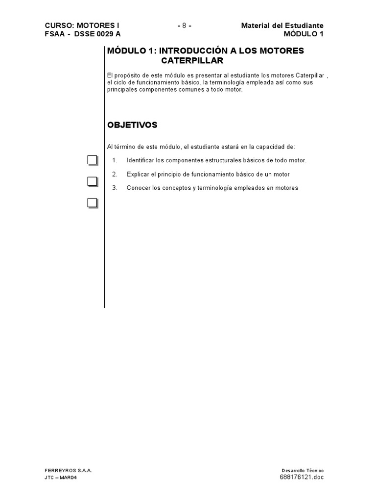 Manual Motores M1 | PDF | Motor de combustión interna | Pistón