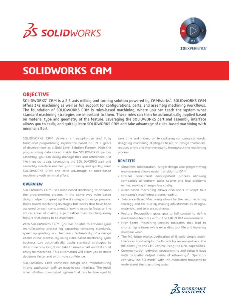 Data Sheet Solidcam | PDF | Computing | Information Technology