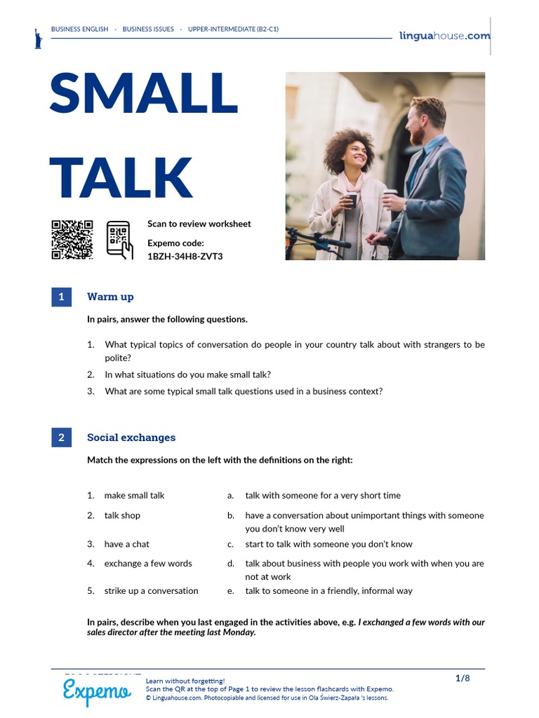 small-talk-american-english-student (1) | PDF | Extraversion And ...