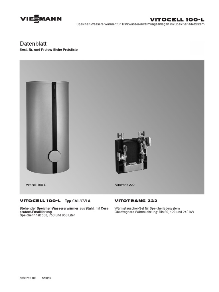 Vitocell 100-L | PDF