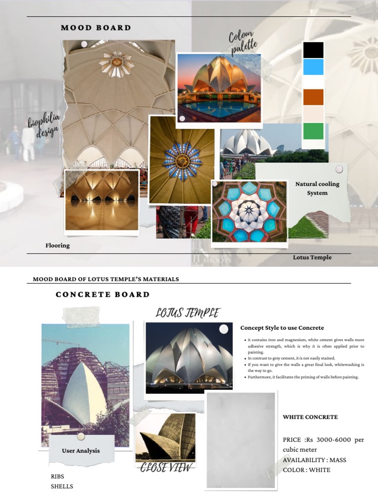 Moodboard A3 Lotus | PDF | Concrete | Wall