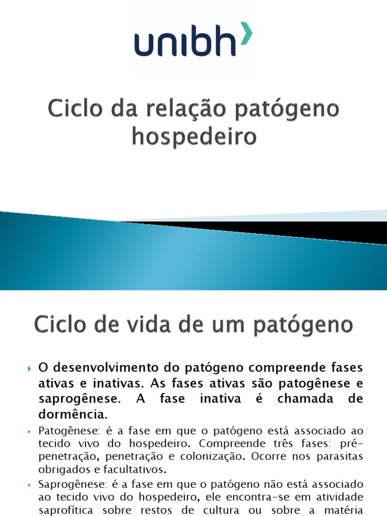 Ciclo Patógeno-Hospedeiro em Fitopatologia | PDF | Patógeno | Parasitismo