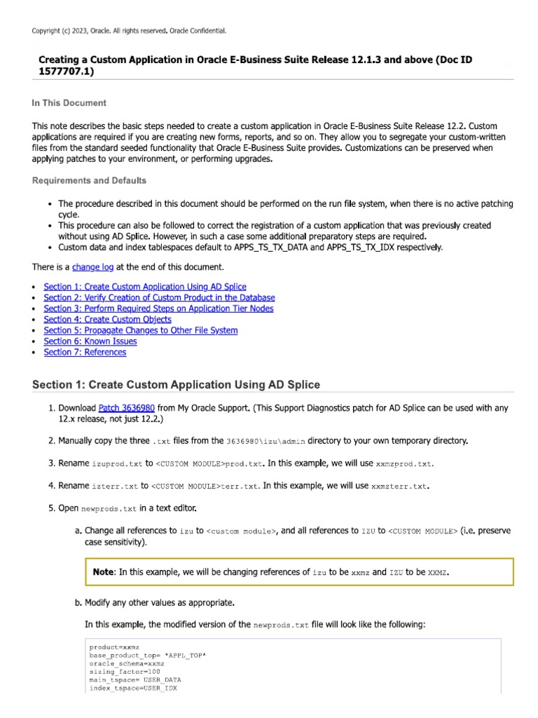 Creating A Custom Application in Oracle E-Business Suite Release 12.1.3 ...