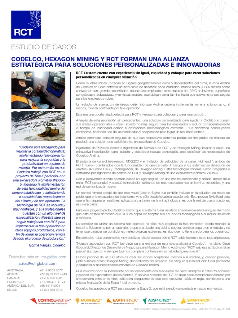 RCT Surface-Teleremote-Codelco-Hexagon CS0715308 ES V7 LR | PDF ...