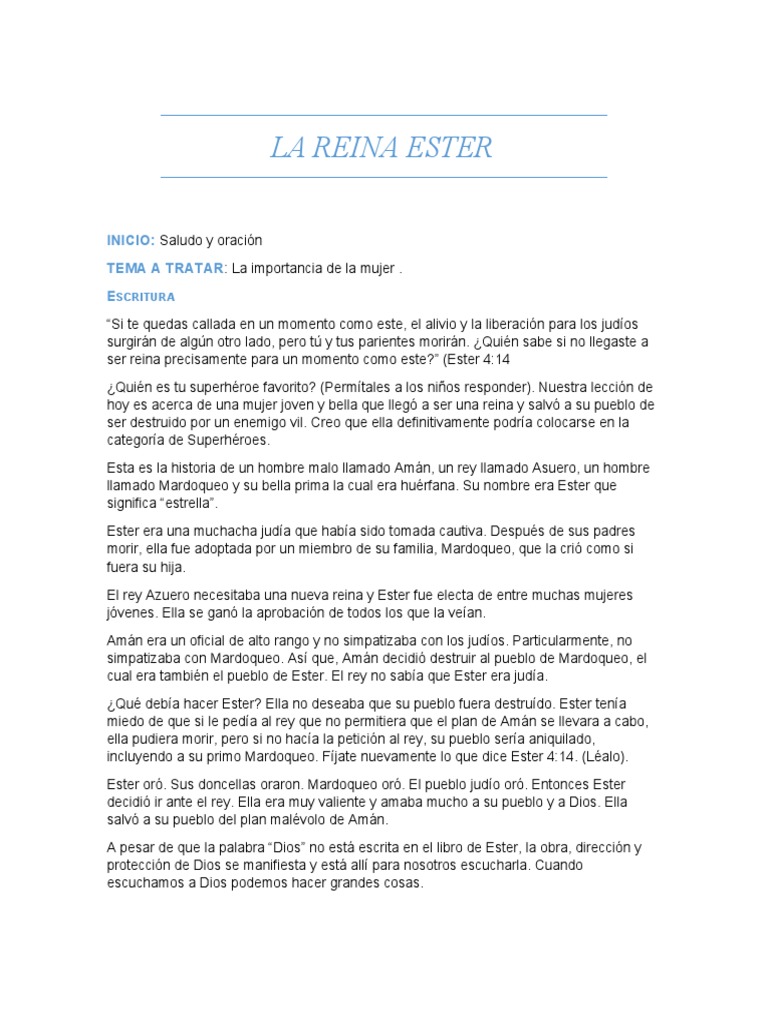 La Reina Ester | Descargar gratis PDF | Esther