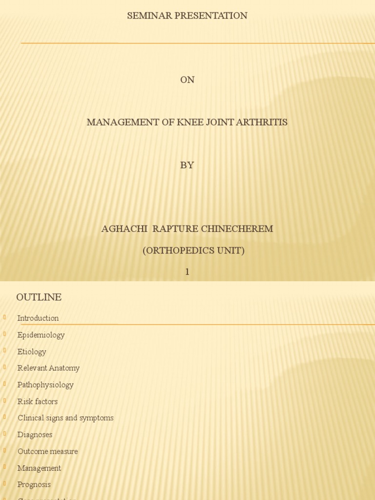 Management of Knee Osteoarthritis | PDF | Knee | Osteoarthritis