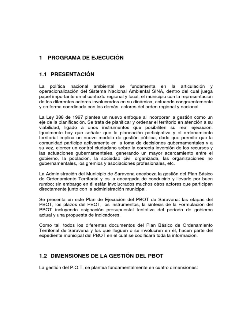 PBOT Saravena-4 | PDF | Planificación