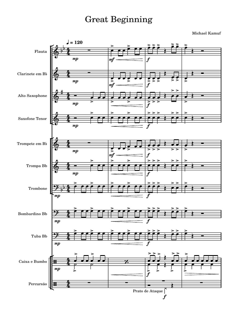 Great Beginning-Partitura e Partes | PDF | European Musical Instruments ...