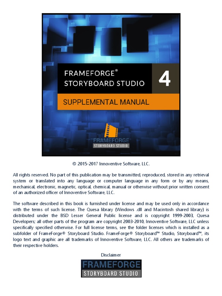 FrameForge Storyboard Studio Supplemental Manual | Download Free PDF ...