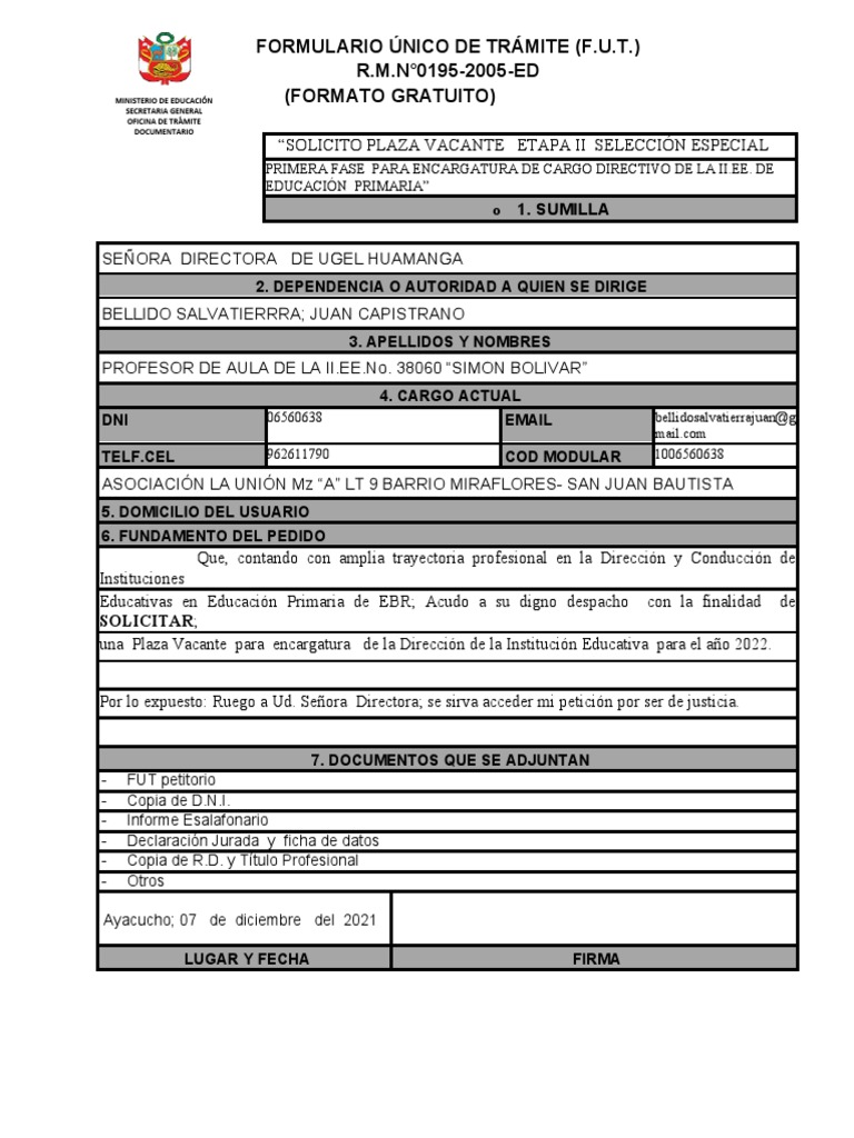 Fut Ugel Huamanga - 2020 | PDF