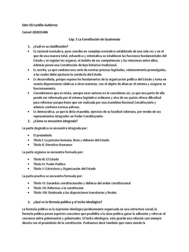 Resumen Cap 5 Consti | PDF | Democracia | Ideologías políticas
