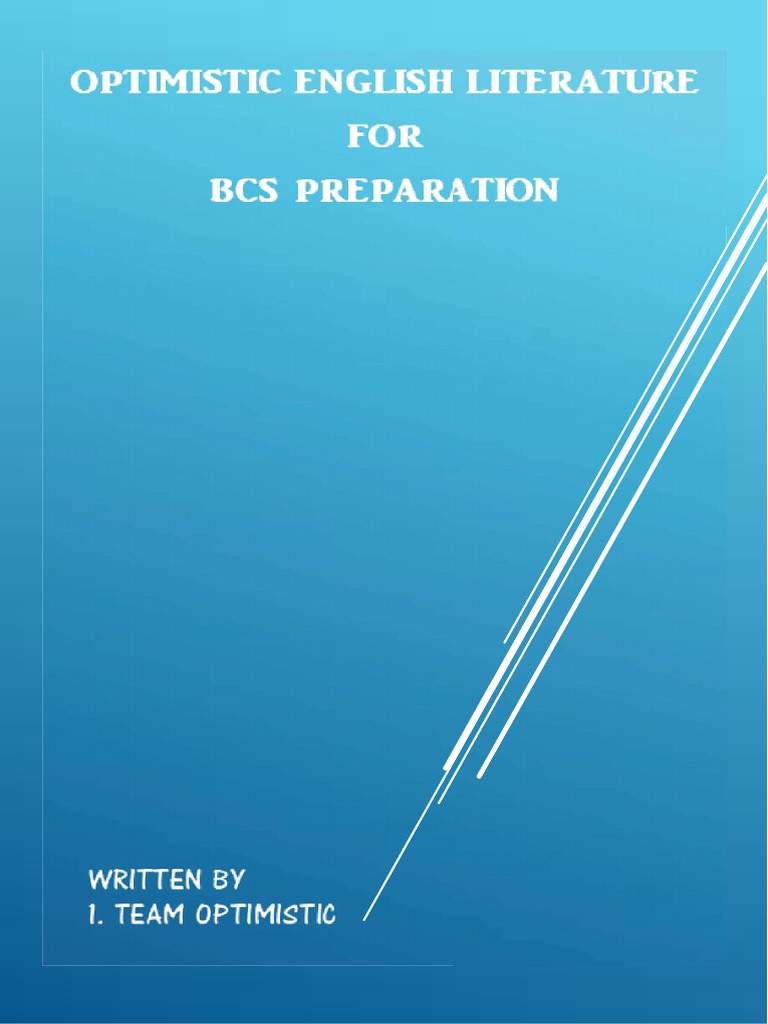 Optimistic English Literature for BCS | PDF