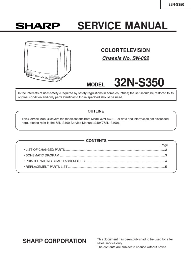 Sharp - 32n-s350 - Chassis - sn-002 - Control Unit | PDF | Electrical ...