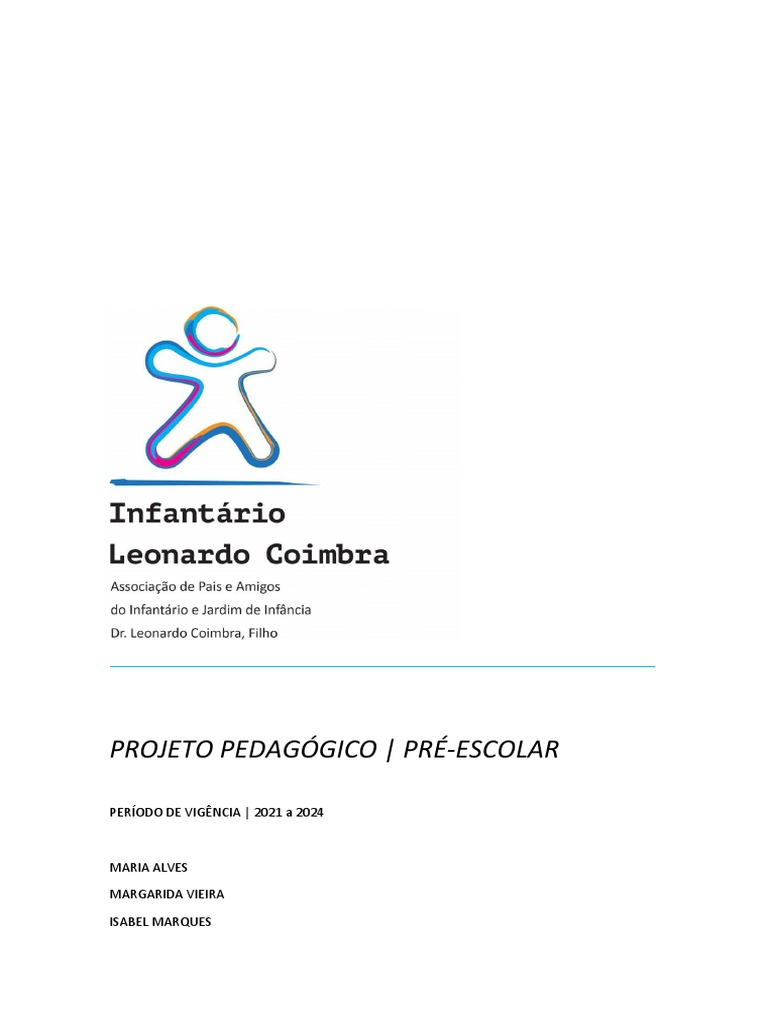 Projeto Pedagógico para Pré-Escolar 2021-2024 | PDF | Aprendizado ...