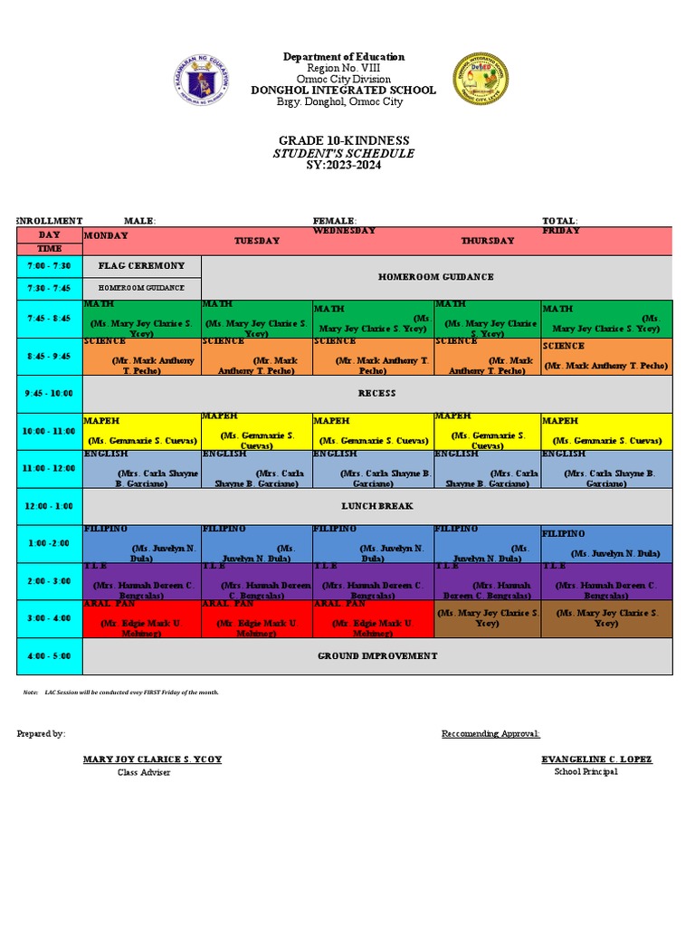 Class Program 2024 | PDF | Cognition | Educational Organizations Class Program 2024 | PDF | Cognition | Educational Organizations