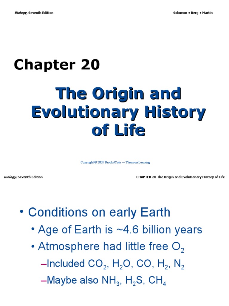 ch20 - Lecture HISTORY OF LIFE | PDF | Biology | Life