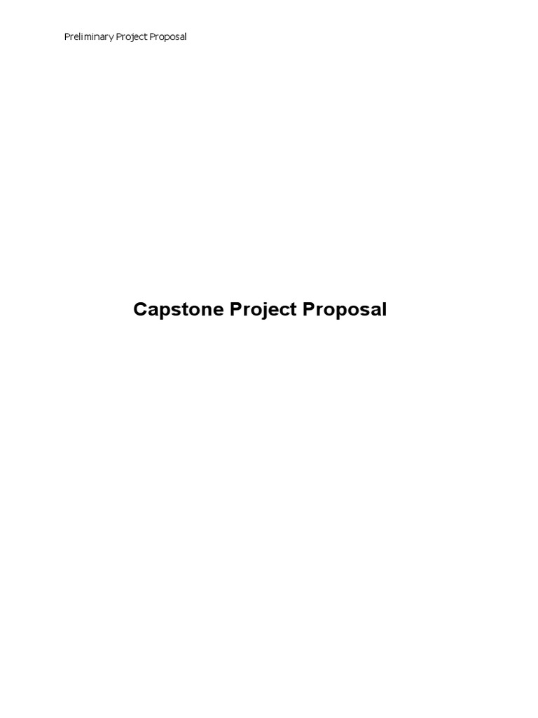 Preliminary Project Proposal | PDF | Project Management | Goal