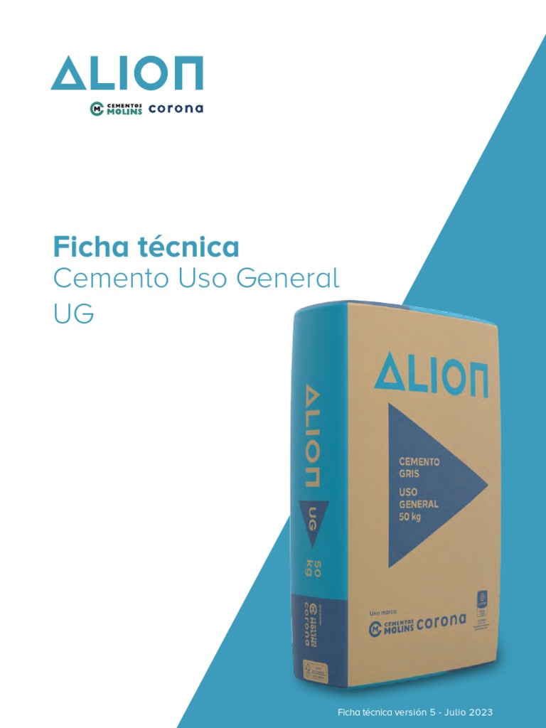 Ficha-Tecnica-UG-V1.0-20191021 ALION | PDF | Cemento | Hormigón