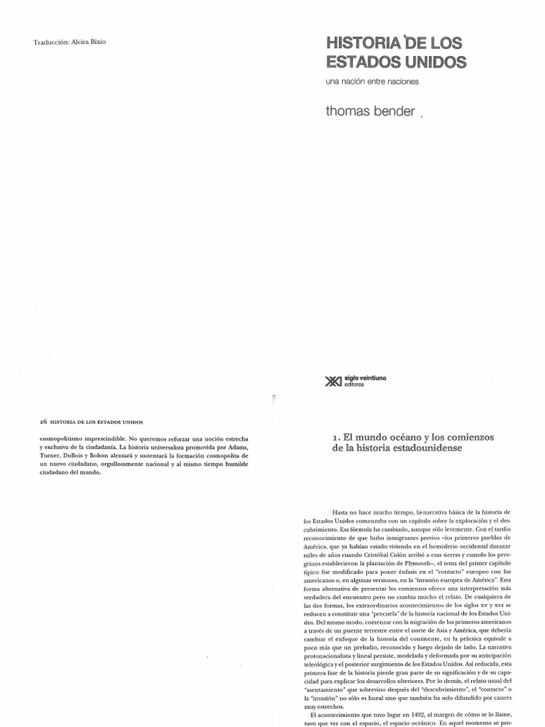 Bender, Thomas Cap. I | PDF