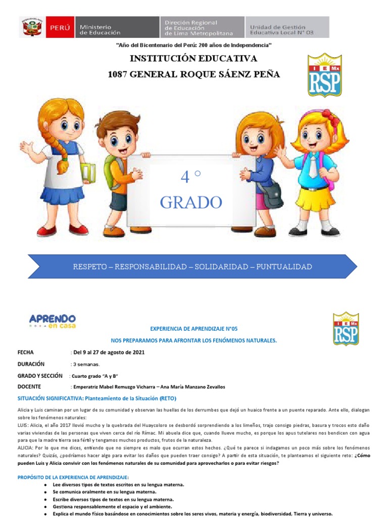 Experiencia de Aprendizaje #06 | PDF | Geometría | Experiencia