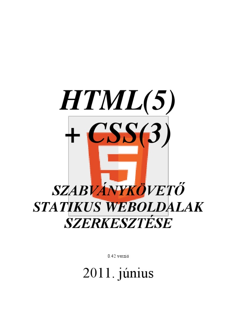Html5 Css3 Osszefoglalo v5 | PDF