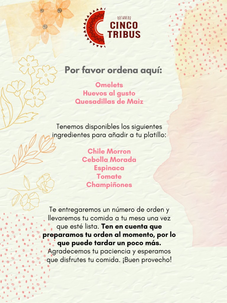 Copia De Buffet Dia De Las Madres 5t Carta Pdf