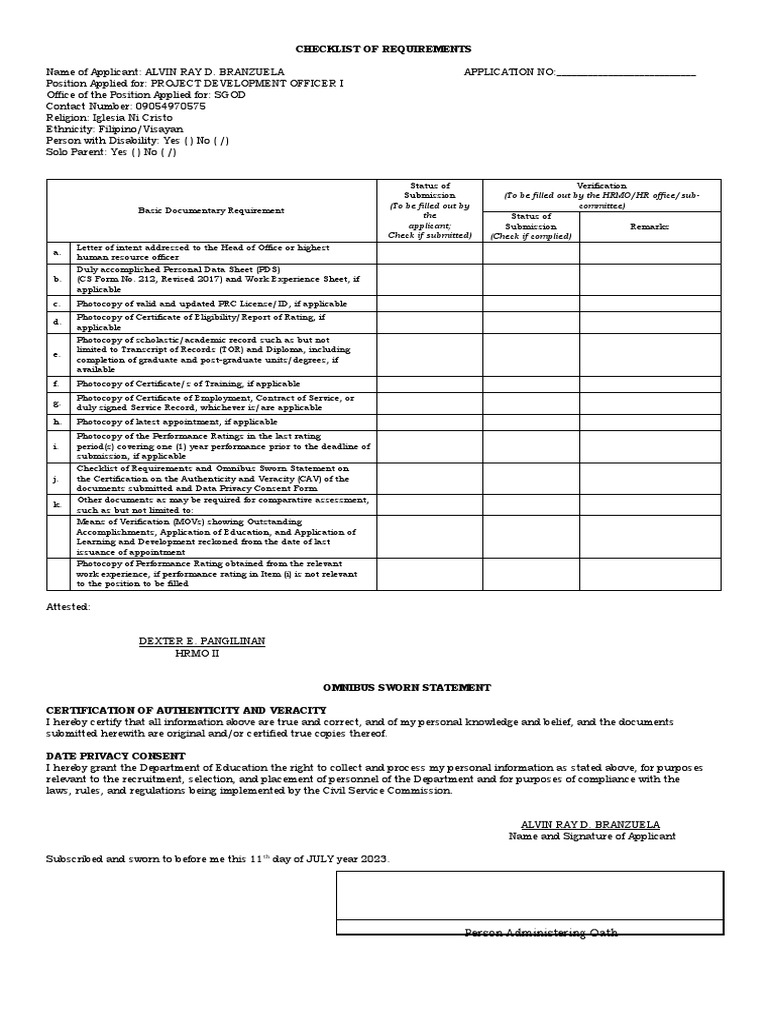 DO s2023 007 AnnexC | PDF | Authentication