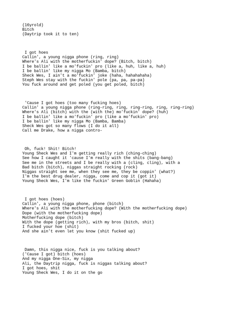 Sheck Wes Mo Bamba (Official Mu | PDF | Art