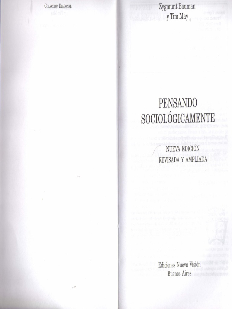 5.bauman - Pensando Sociológicamente - Introducción | PDF