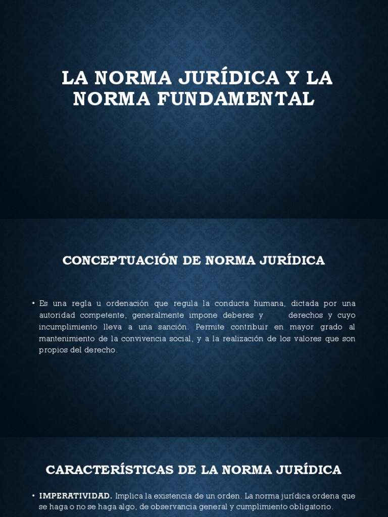 La Norma Jurídica y La Norma Fundamental | PDF | Legislación | Constitución